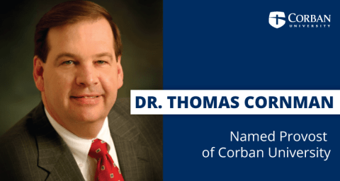 Corban University Announces Dr. Thomas Cornman as New Provost